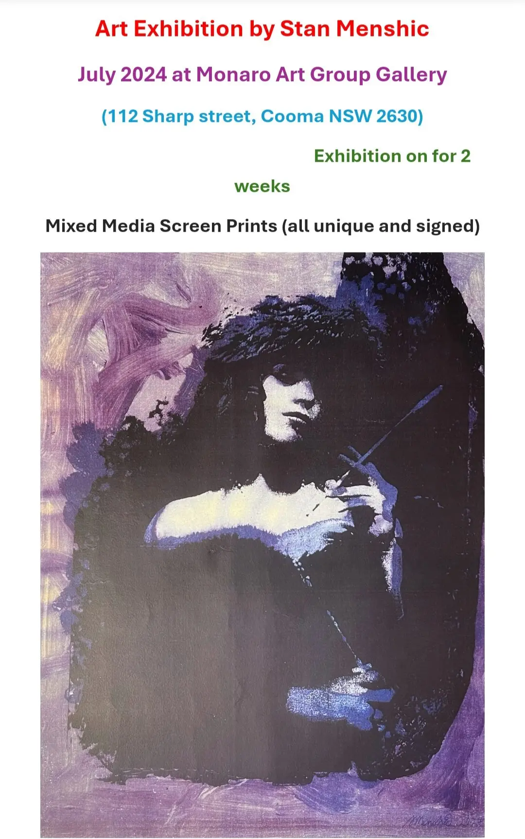 Digital art on display